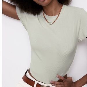 Zara | Tops | Nwt Zara Ribbed Knit Top | Poshmark